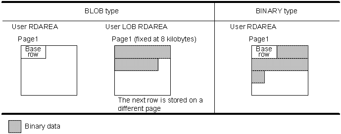 Specifying a binary data column