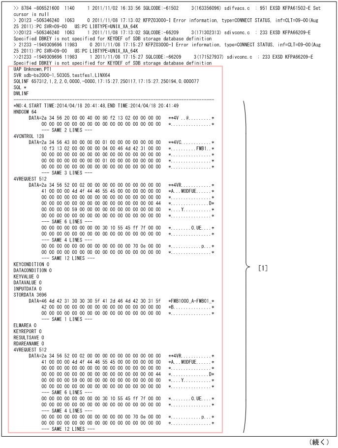 16.5.4 拡張SQLエラー情報出力機能 : HiRDB Version 10 構造型データベース機能