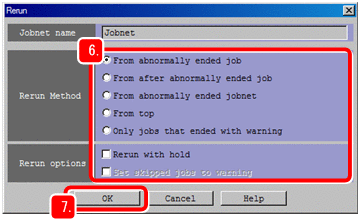 7.2 Re-executing a jobnet : Job Management: Getting Started (Job Scheduler)