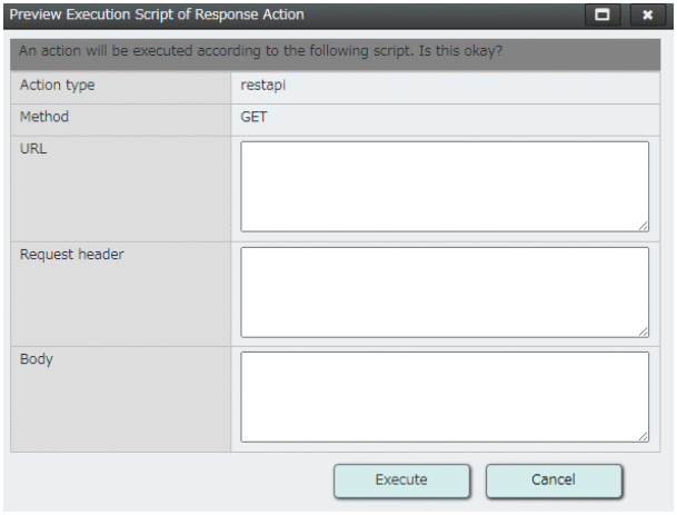 2.3.2 Preview Execution Script of Response Action window : JP1 ...
