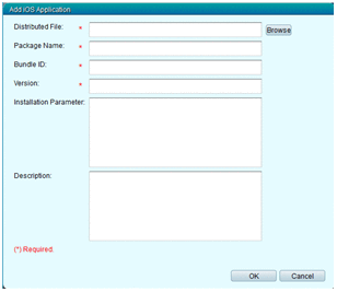14.6.9 Add iOS Application dialog box : JP1/IT Desktop Management 2 ...