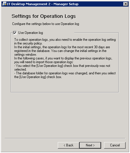 3.3 Procedure for configuring operation log acquisition : JP1/IT ...