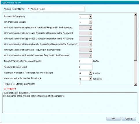 14.4.13 Edit Android Policy dialog box : JP1/IT Desktop Management 2 ...